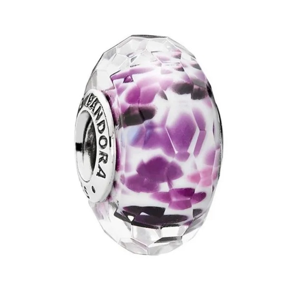 Pandora | Jewelry | Pandora Rare Purple Sea Glass Murano Glass Bead ...